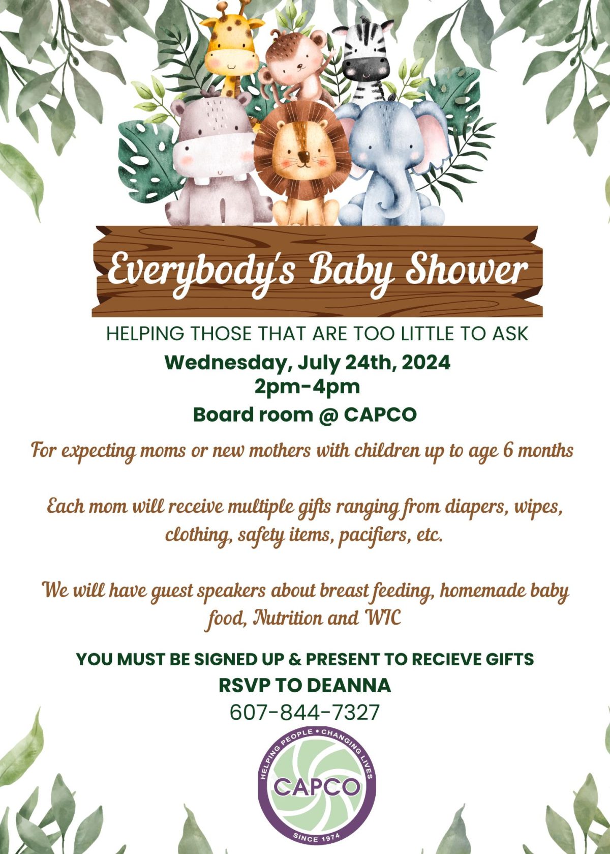 CAPCO’s 2024 Community Baby Shower Upcoming_July 24th!