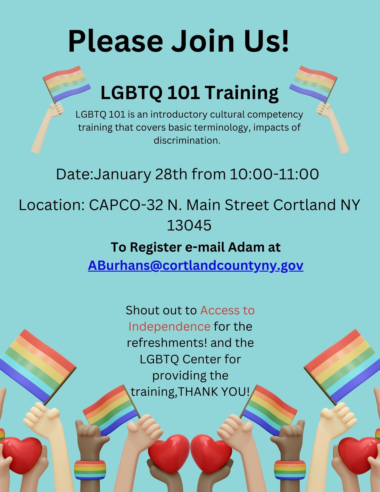 CAPCO to Host LGBTQI+ Training with County Mental Health
