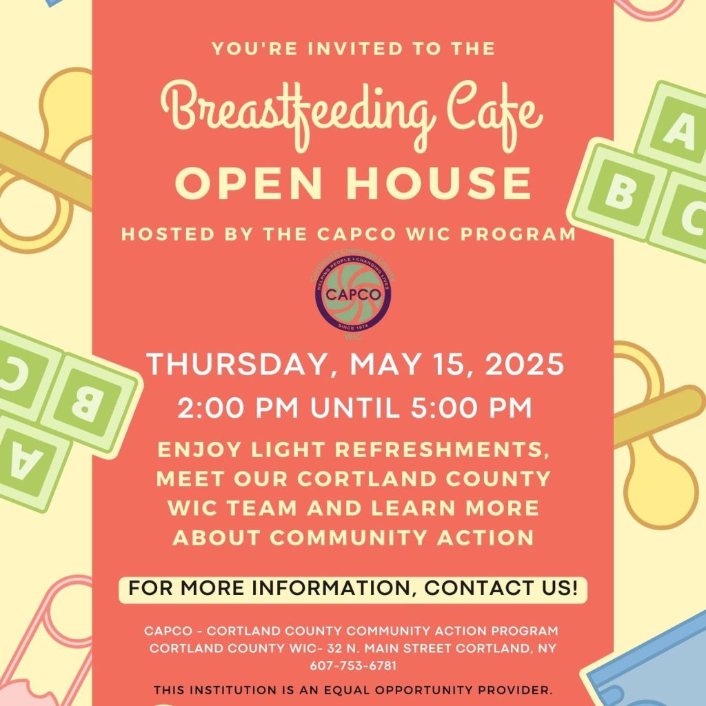 CAPCO Opening Breastfeeding Cafe’s in Cortland AND Chenango Counties!